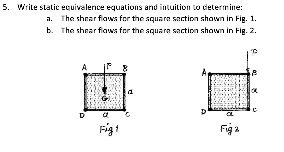 Solved 5. Write static equivalence equations and intuition | Chegg.com