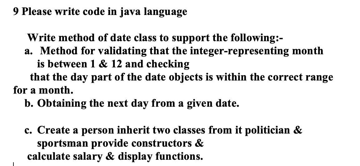 java language only and Kindly do all question for | Chegg.com