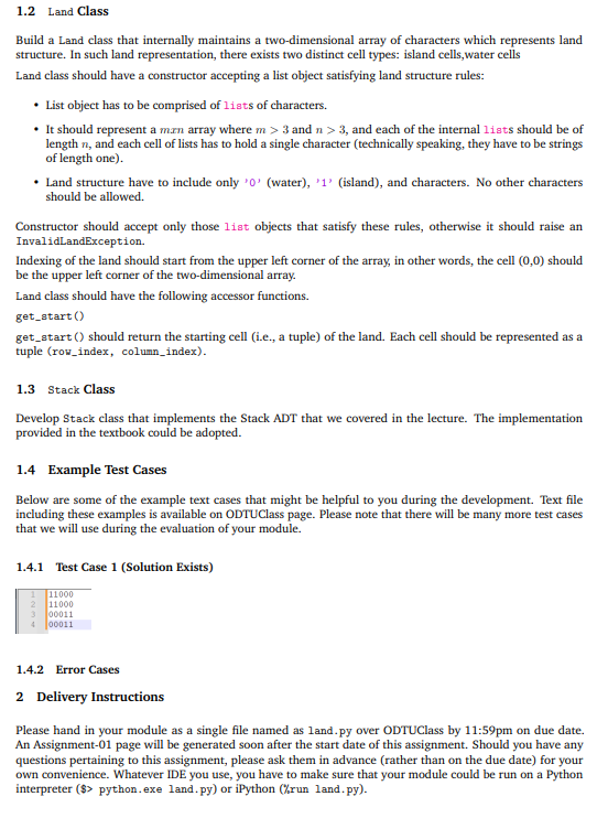 Solved 1 Finding Island (10 pts) In this assignment you are | Chegg.com