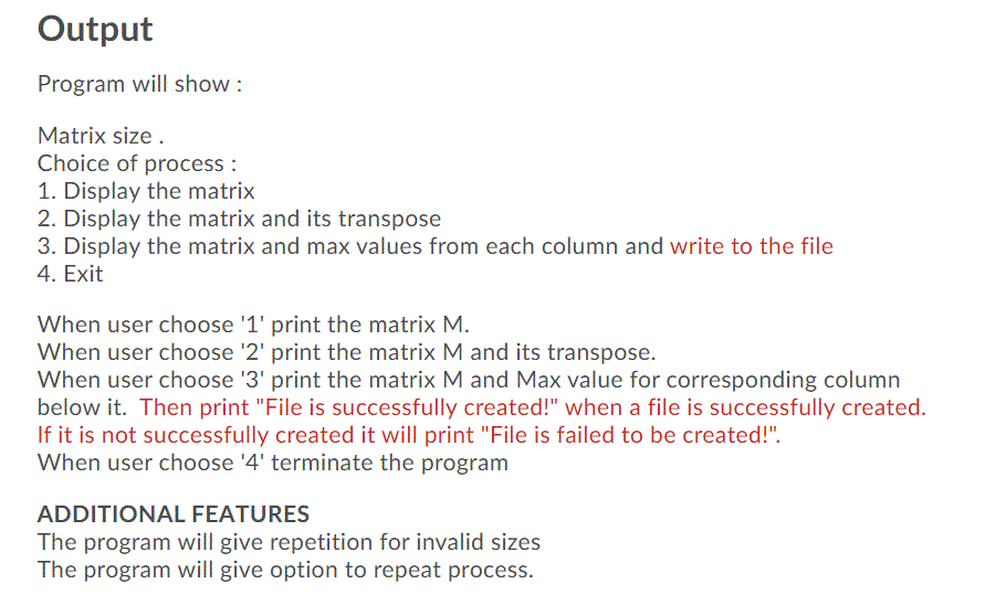 Solved Program specification Objectives Note : This homework | Chegg.com