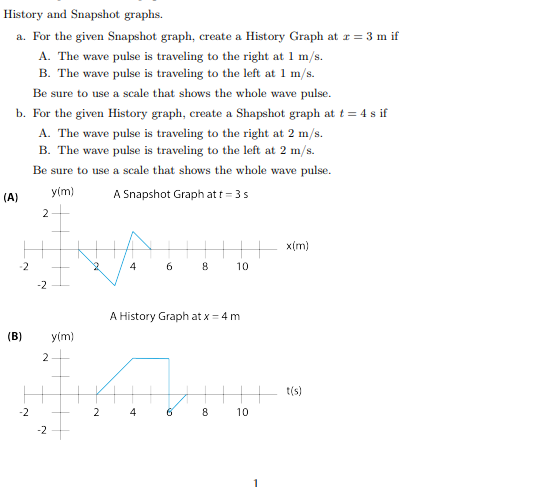 Solved History and Snapshot graphs. a. For the given | Chegg.com