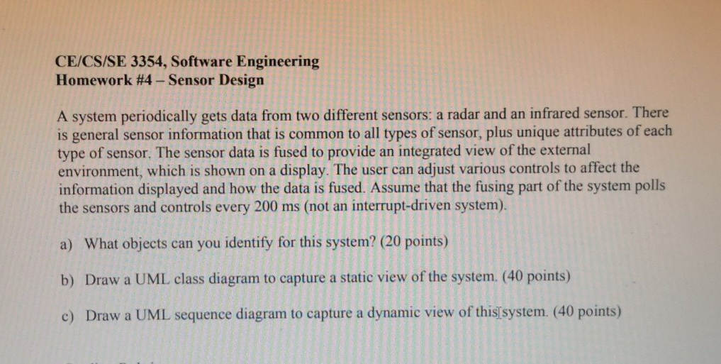 Solved CE/CS/SE 3354, Software Engineering Homework | Chegg.com