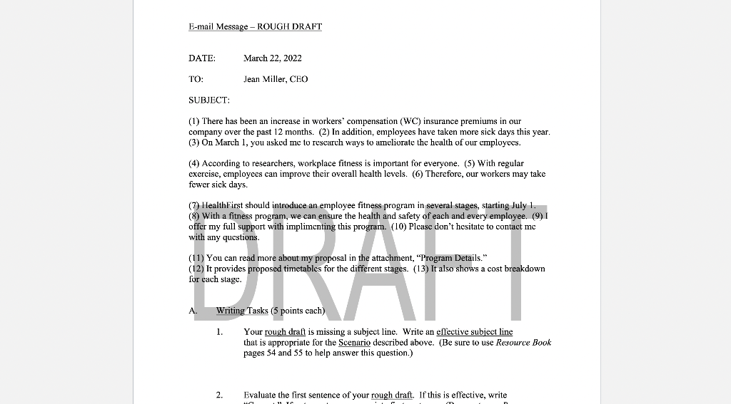 Solved Directions: Study both the scenario and e-mail | Chegg.com
