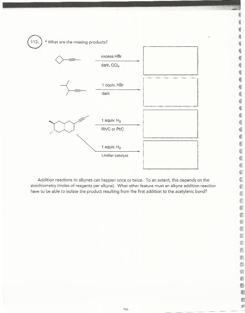 Solved 113. * What are the missing products? excess HBO | Chegg.com