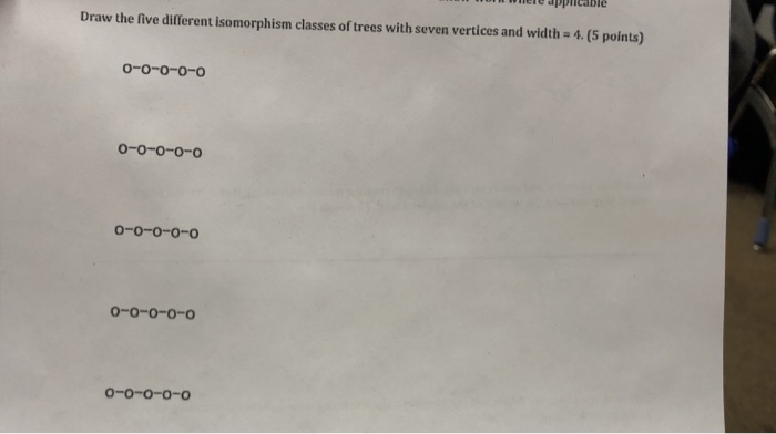 Solved Draw the five different isomorphism classes of trees | Chegg.com