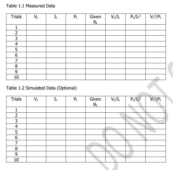 Solved 1. Connect the circuit as shown in the diagram figure | Chegg.com