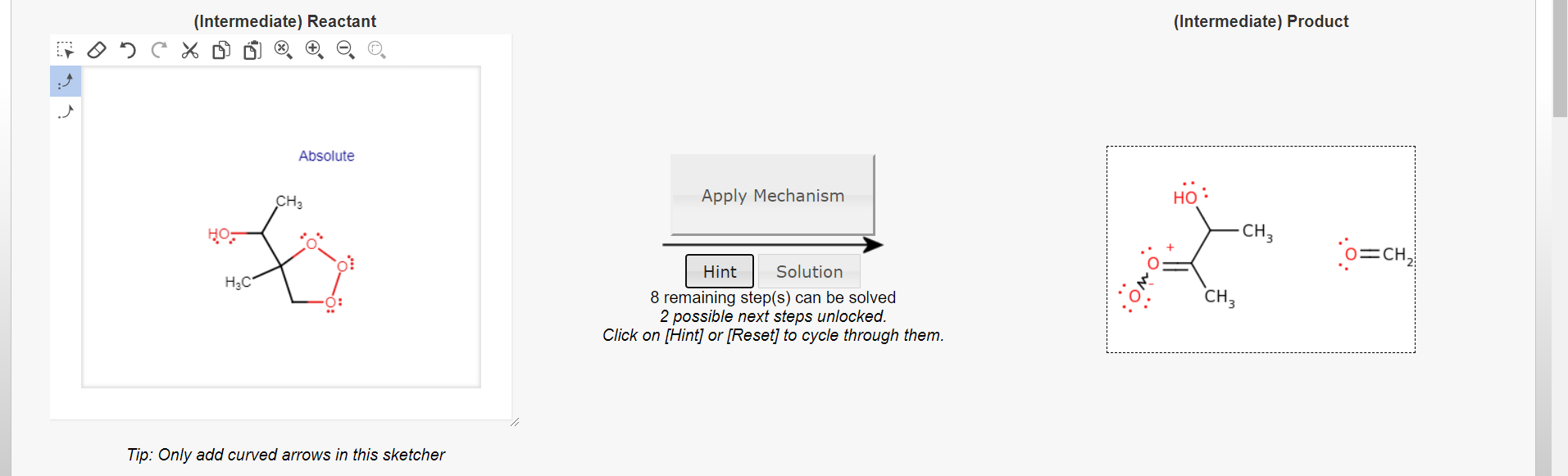 Solved (Intermediate) Reactant (Intermediate) Product 느 " | Chegg.com