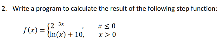 Solved 2. Write a program to calculate the result of the | Chegg.com