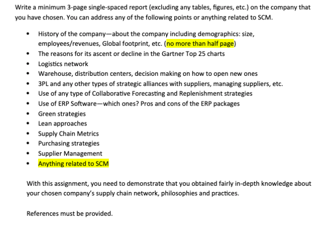 Write a minimum 3-page single-spaced report | Chegg.com