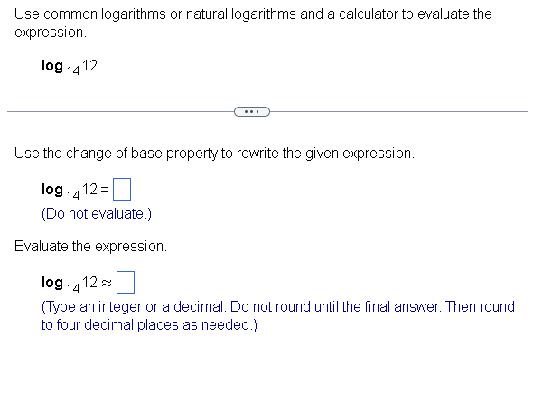 Solved Use common logarithms or natural logarithms and a | Chegg.com