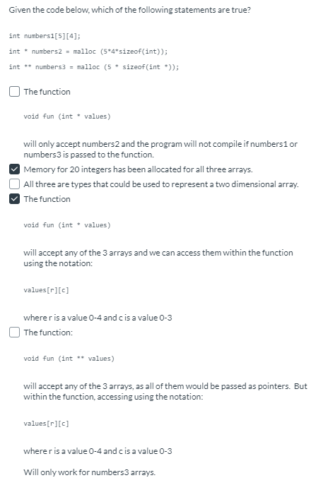 Solved Given the code below, which of the following | Chegg.com