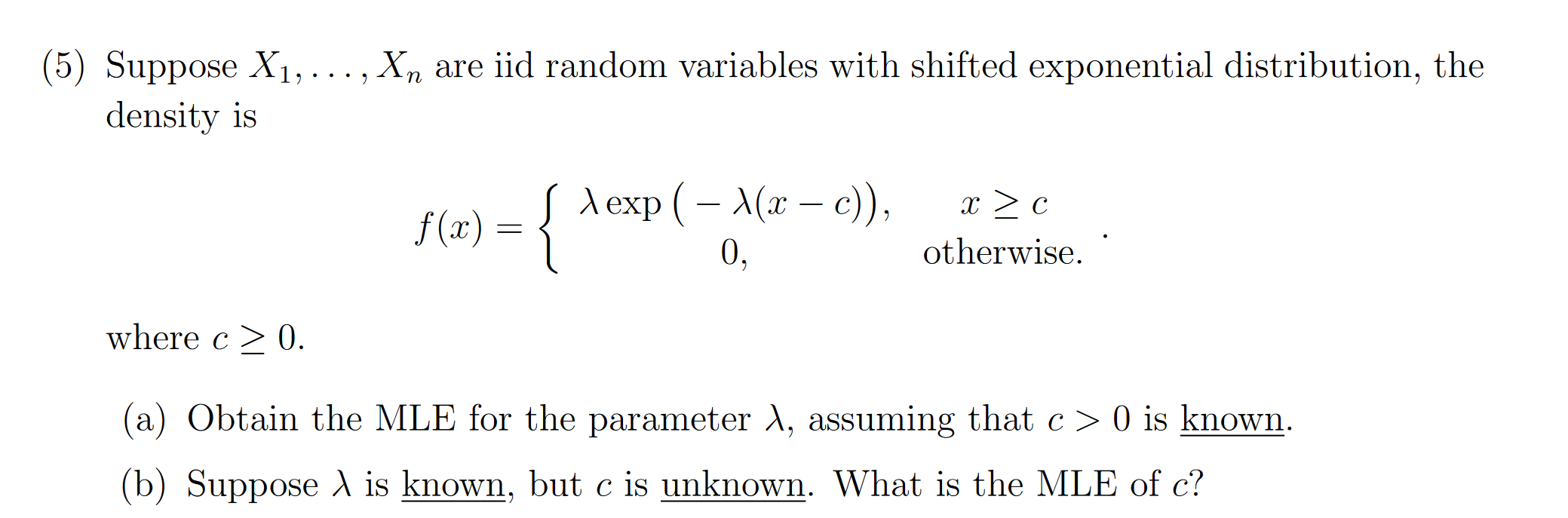 Solved (5) Suppose X1,..., Xn are iid random variables with | Chegg.com
