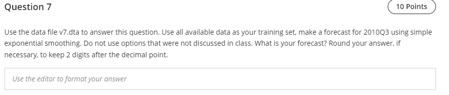 Solved Use the data file v7.dta to answer this question. Use | Chegg.com