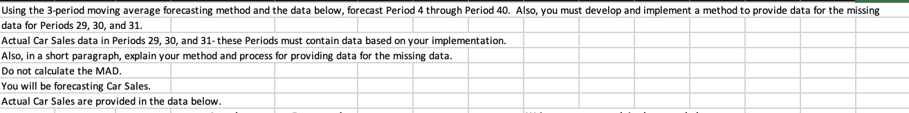 Solved Using the 3-period moving average forecasting method | Chegg.com Solved Using the 3-period moving average forecasting method | Chegg.com