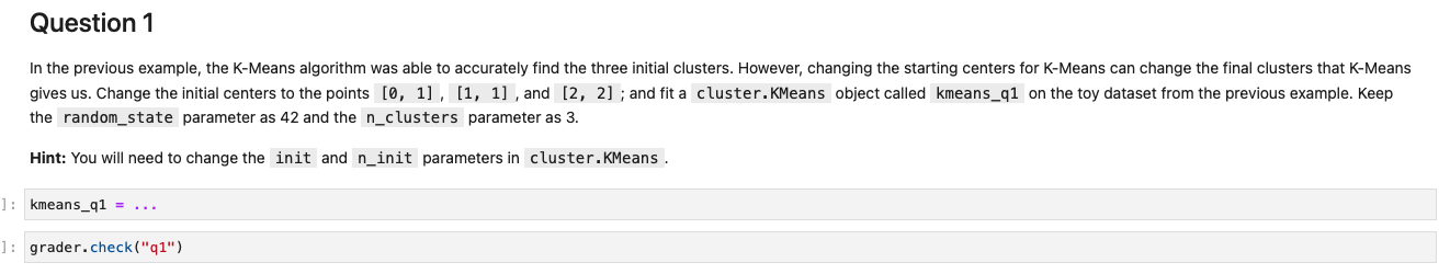 Solved Question 1 In the previous example, the K-Means | Chegg.com