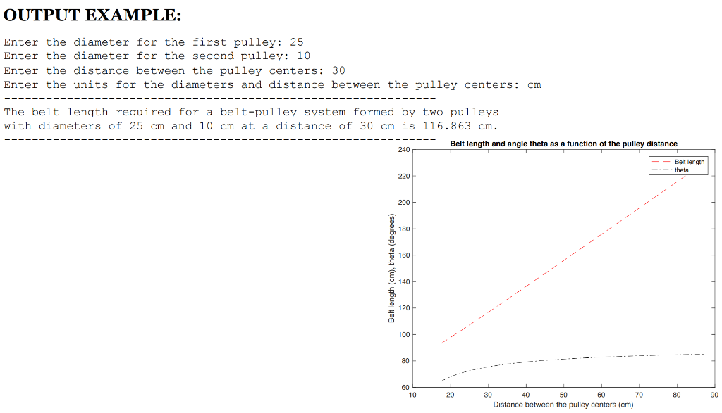Solved MATLAB: ASSIGNMENT 1 BELT-PULLEY PROGRAM Fig. 2 For | Chegg.com