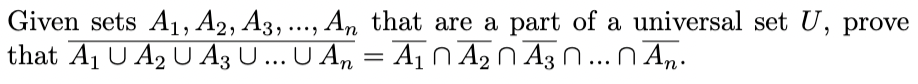 Solved Given sets A1,A2,A3,…,An that are a part of a | Chegg.com