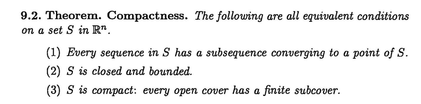 Solved 9.2. Theorem. Compactness. The following are all | Chegg.com