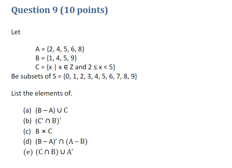 Solved Question 9 (10 | Chegg.com
