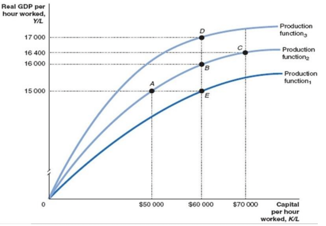Solved The Graph Below Represents Per Worker Production