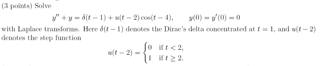 Solved (3 points) Solve y Solved (3 points) Solve y
