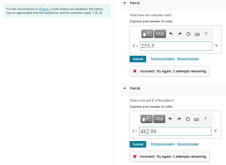 Solved For the circuit shown in I both meters are idealized, | Chegg.com