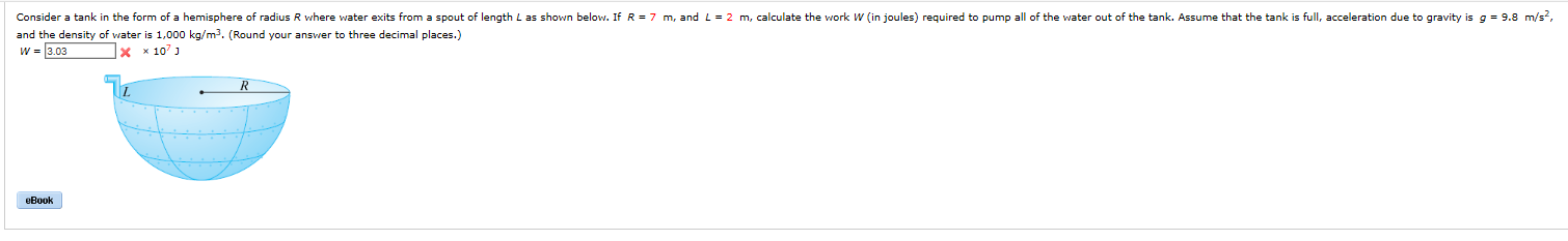 Solved Consider a tank in the form of a hemisphere of radius | Chegg.com