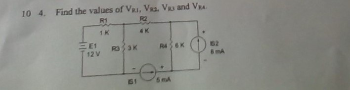 Solved Find the values of VR1, VR2, VR3 and VR4. Show all | Chegg.com