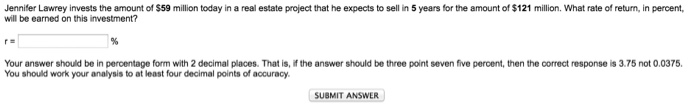 Solved Jennifer Lawrey Invests The Amount Of 59 Million Chegg solved-jennifer-lawrey-invests-the-amount-of-59-million-chegg