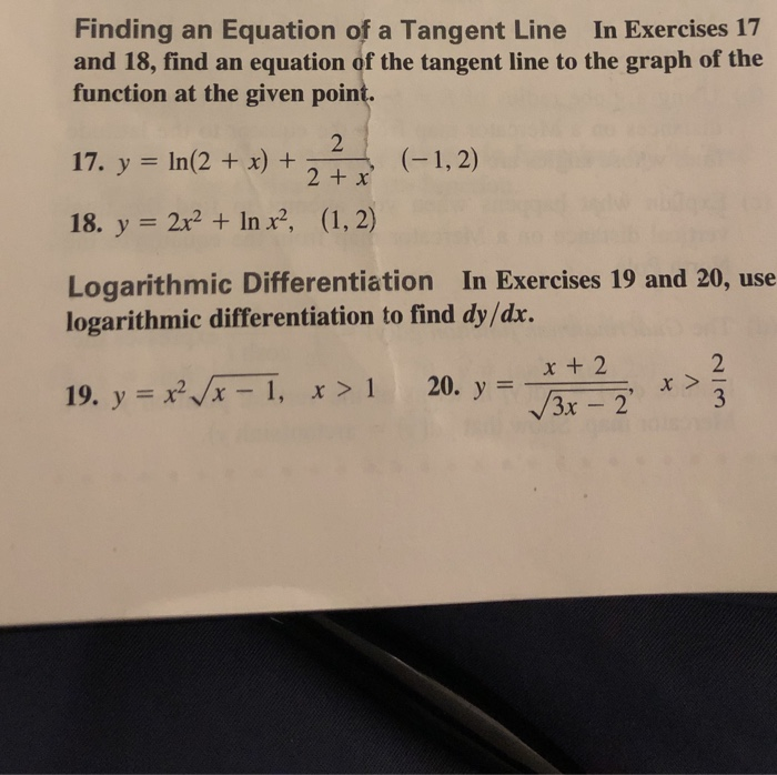Solved Finding an Equation of a Tangent Line In Exercises 17 | Chegg.com