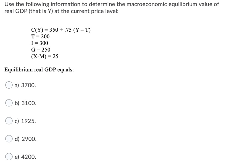 Solved Use the following information to determine the | Chegg.com
