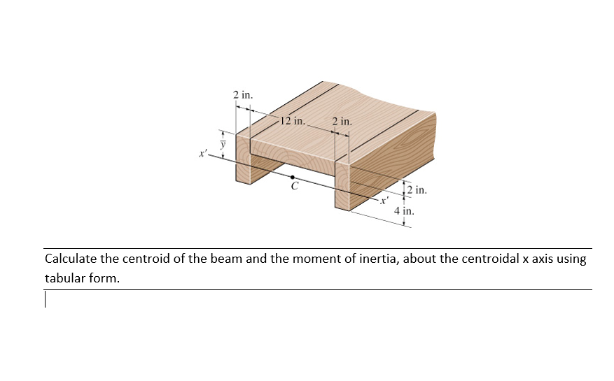 Solved Calculate the centroid of the beam and the moment of | Chegg.com