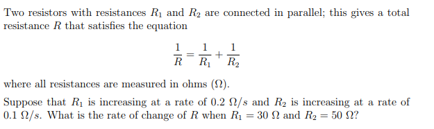 Solved Two resistors with resistances R1 and R2 are | Chegg.com