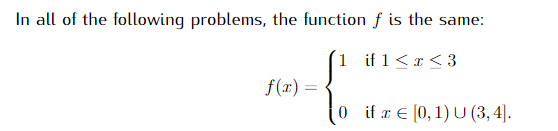 Solved In all of the following problems, the function f is | Chegg.com