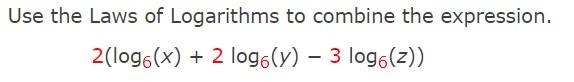 Solved Use the Laws of Logarithms to combine the expression. | Chegg.com