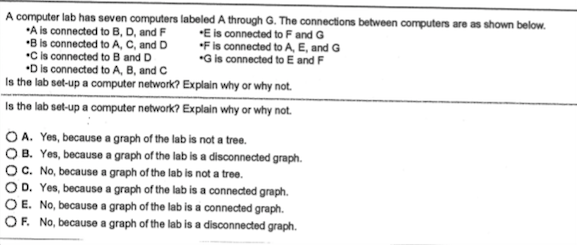 Solved A computer lab has seven computers labeled A through | Chegg.com