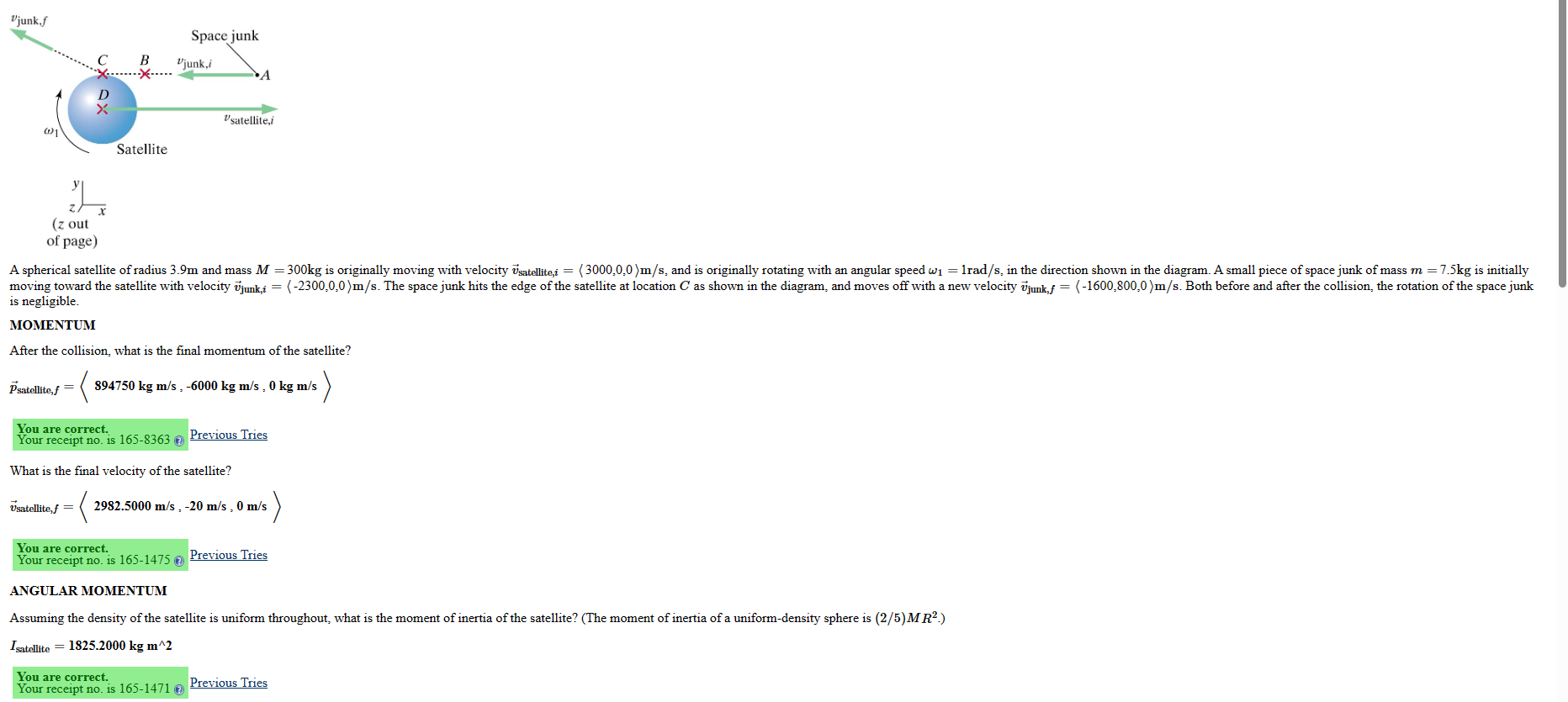 Solved What is the initial rotational angular momentum of | Chegg.com