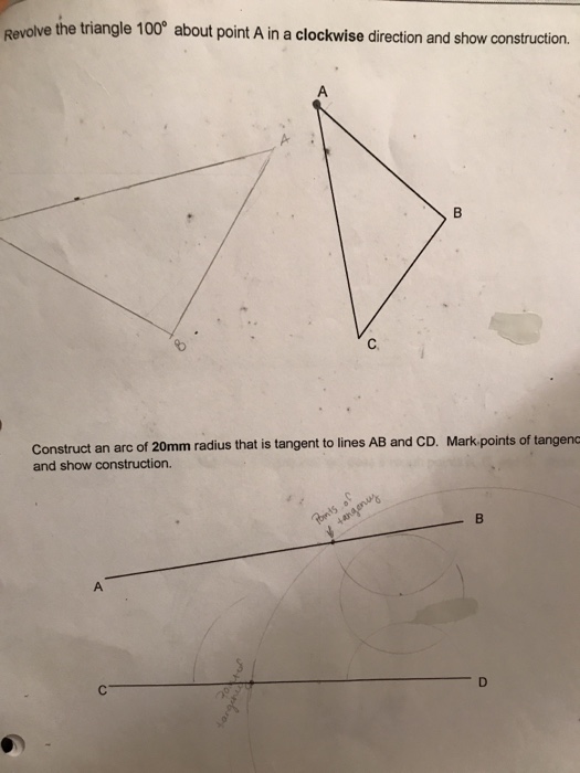 Solved Using your compass, bisect the given angle. Show | Chegg.com