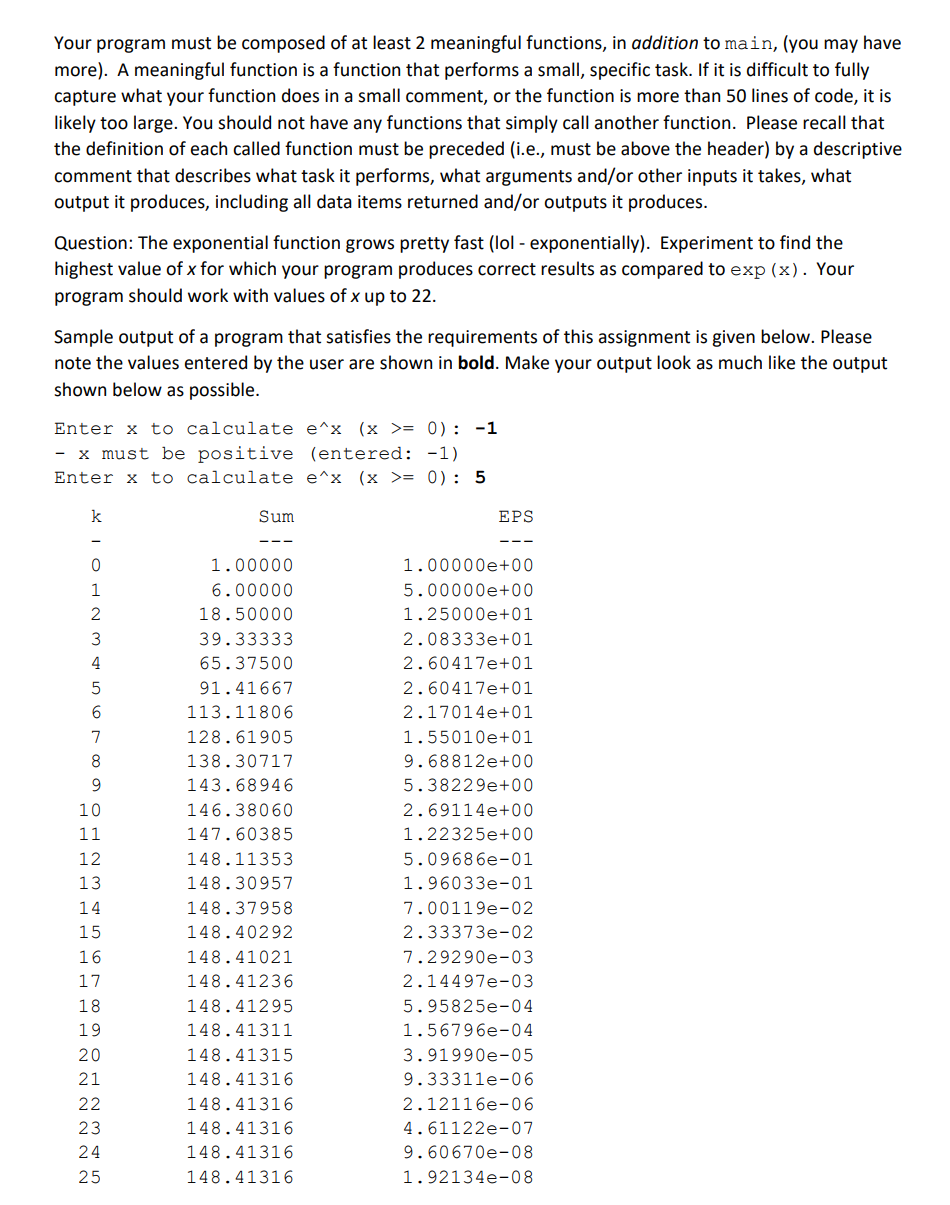 Problem 2: The exponential function ex can be | Chegg.com