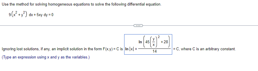 Solved Use the method for solving homogeneous equations to | Chegg.com