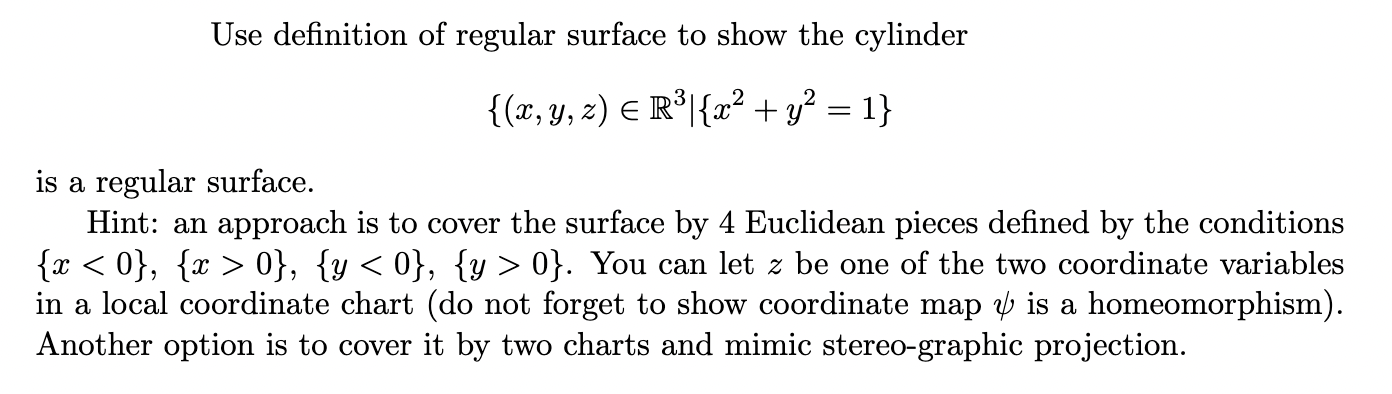 Use definition of regular surface to show the | Chegg.com