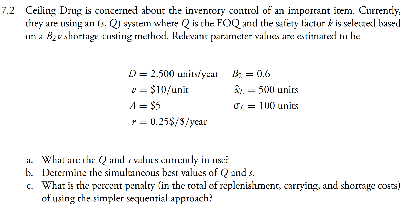 Solved 2 Ceiling Drug is concerned about the inventory | Chegg.com