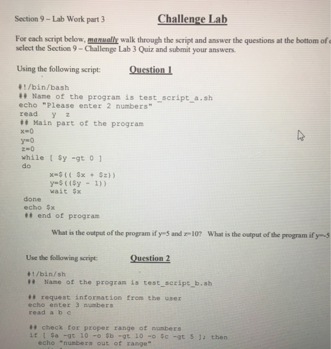 Solved SCRIPT1: What are the answers to question 1 if your | Chegg.com