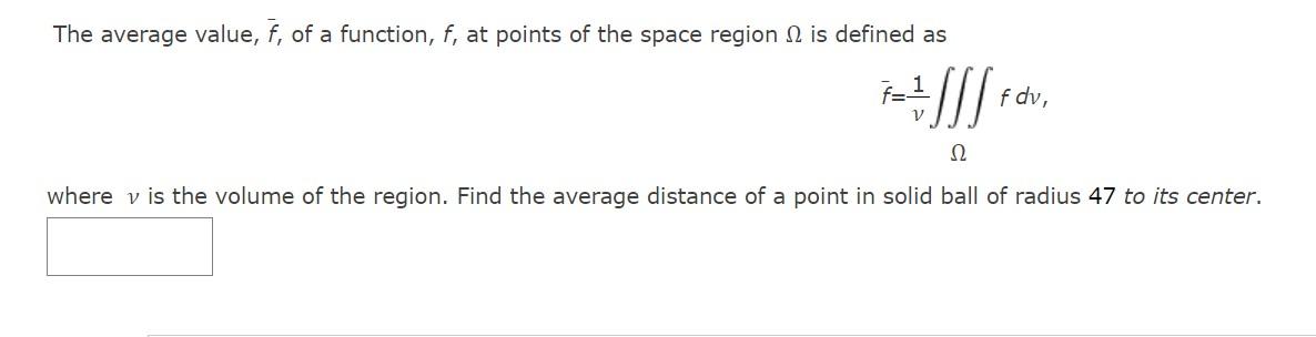 Solved The average value, f, of a function, f, at points of | Chegg.com