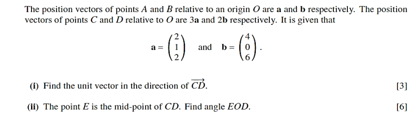 Solved The position vectors of points A and B relative to an | Chegg.com
