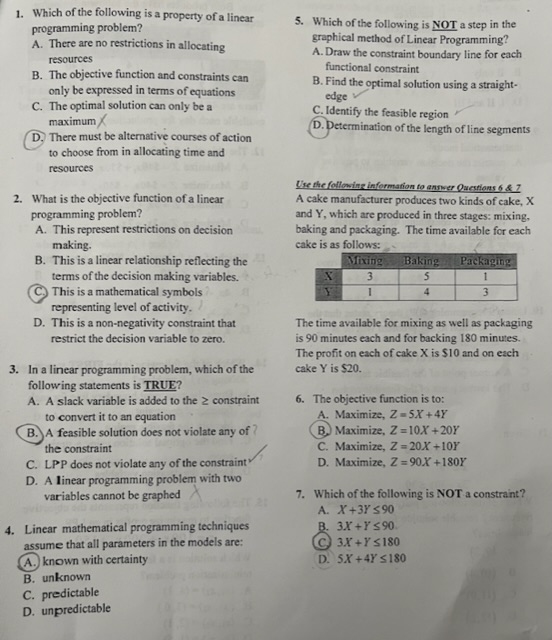 Solved 1. Which of the following is a property of a linear | Chegg.com