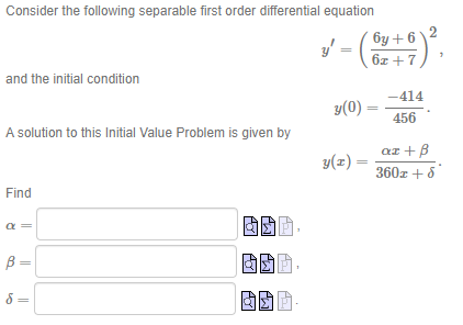 Solved Consider the following separable first order | Chegg.com