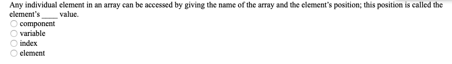 Solved Question 6 shows a correct array initialization | Chegg.com