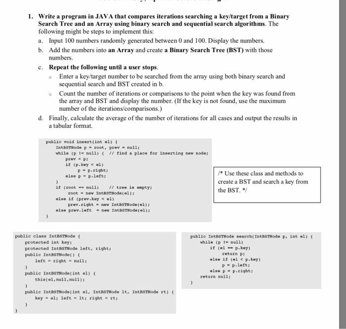 Solved 1 Write A Program In Java That Compares Iterations 