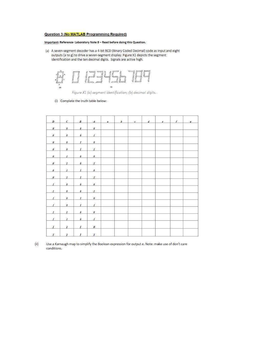 Solved Question 3 (No MATLAB Programming Required) | Chegg.com